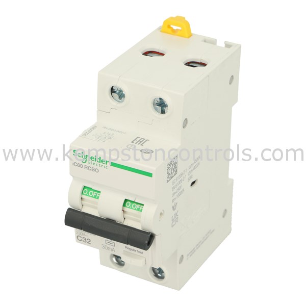 Schneider A9D07232 SCHNEIDER ACTI9 IC60 RCBO, 2P, 32A, C CURVE, 10KA/15KA, 30MA, AC TYPE ...