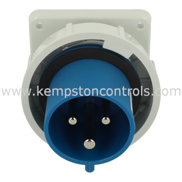 Mennekes 831 MENNEKES BLUE STRAIGHT PANEL INLET IP67 32A 3P 230V 6H ...