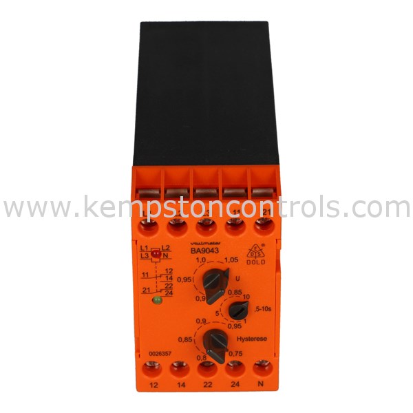 Dold BA9043/002 3/NAC DOLD UNDERVOLTAGE MONITORING RELAY, 3PHASE ...