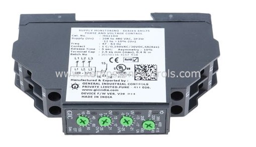 GIC MG21DH PHASE FAILURE RELAY, SPDT CONTACTS, 3 PHASE, 208-480V AC, 5A ...