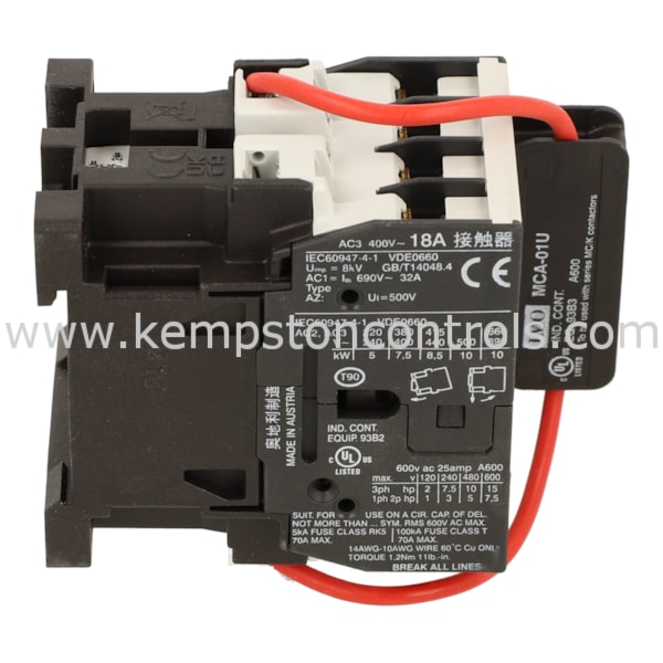 IMO MC18N-S-1024DC IMO CONTACTOR, 3 POLE, 7.5KW 18A AC3, 1 NORMALLY OPEN AUXILIARY, 24V DC COIL ...