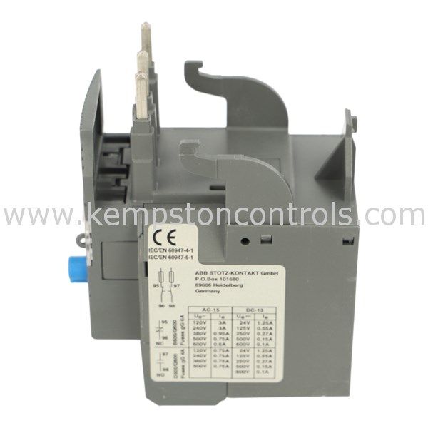 ABB 1SAZ721201R1052 ABB THERMAL OVERLOAD RELAY, 24-29A, 50/60HZ, 1NC+1NO AUX CONTACTS, 3 POLES ...