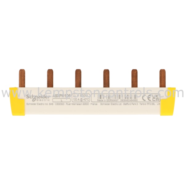 Schneider A9XPH106 SCHNEIDER ELECTRIC COMB BUSBAR, ACTI 9, 1L, 18MM ...