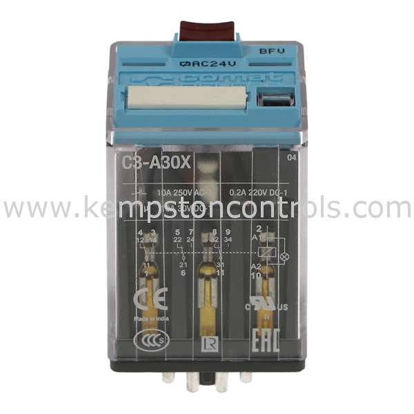 Releco C3-A30X/AC 24V RELECO RELAY 11PIN 10A 24VAC | Kempston Controls
