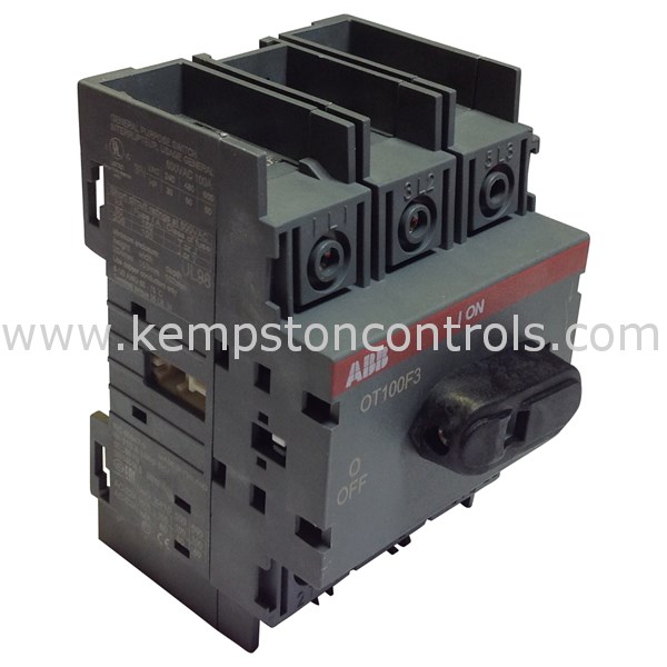 ABB OT100F3 1SCA105004R1001 OT100F3 SWITCH-DISCONNECTOR, 100A, 3 POLE, HANDLE AND SHAFT NOT ...