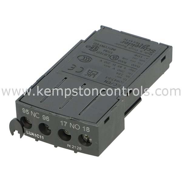 Schneider LUA1C11 SCHNEIDER AUX CONTACT BLOCK 1NO+1NC | Kempston Controls