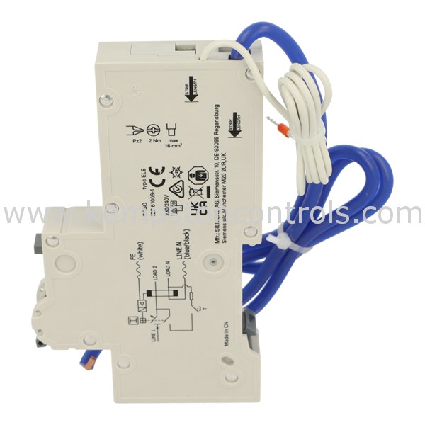 Siemens 5SU9304-0KK16 SIEMENS 10KA 1P+N RCBO B16 30MA TYPEAC | Kempston Controls