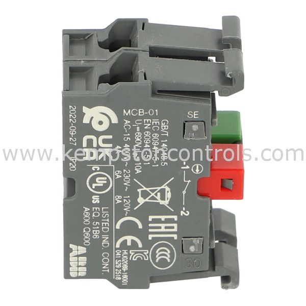 ABB 1SFA611610R1011 ABB DOUBLE CONTACT BLOCK, 1 NO, 1 NC | Kempston Controls