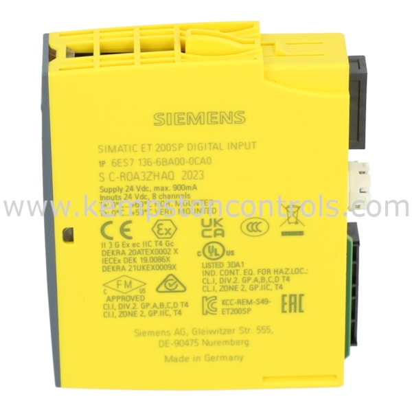 Siemens 6ES7136-6BA00-0CA0 SIEMENS SIMATIC DP, ELECTRONICS MODULE FOR ...