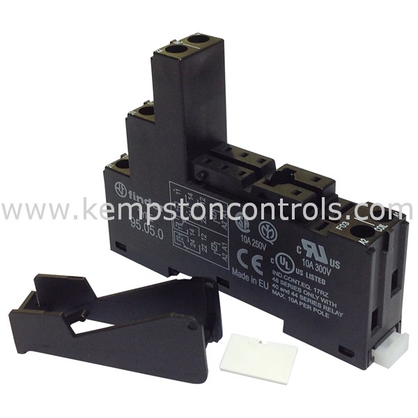Finder 95.05.0SPA FINDER RELAY BASE BLACK WITH PLASTIC RETAINING CLIP ...