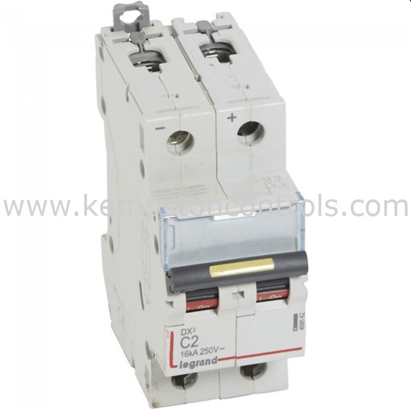 Legrand 409562 LEGRAND MCB,DIRECT CURRENT,2A,2 POLES,12-500V,IP20 ...