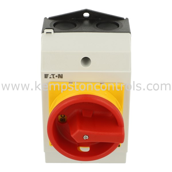 Eaton Moeller T0-2-1/I1/SVB MOELLER MAIN SWITCH, 20A, SURFACE MOUNTING, 3 POLES, WITH RED ROTARY ...