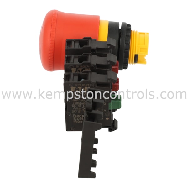 Eaton Moeller M22-PVT-K12 MOELLER M22 MODULAR PUSHBUTTON, TWIST TO RELEASE EMERGENCY STOP, 22 ...