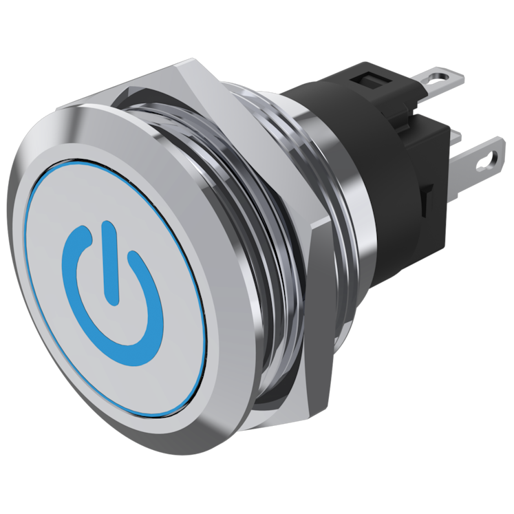 EAO 82-6151.1A24.B002 EAO ILLUMINATED PUSHBUTTON.MOMENTARY.22MM D-SHAPE ...