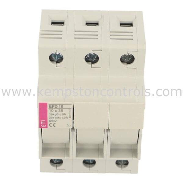 ETI EFD 10 3P ETI FUSE HOLDER, TRIPLE POLE, 10X38MM, 690V, 32A | Kempston Controls