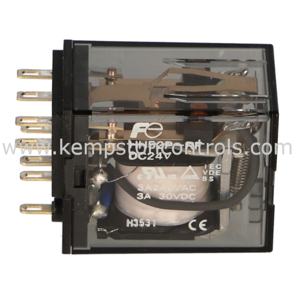 Fuji HH52P-RF/24 FUJI RELAY, DC24V 2 POLE PLUG IN TYPE MAGNETICALLY HELD WITH SURGE SUPPRESSION ...