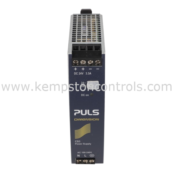 Puls CS3.241 POWER SUPPLY, C SERIES, 1 PHASE, 24V, 3.3A, 24-28V DC, 80W ...