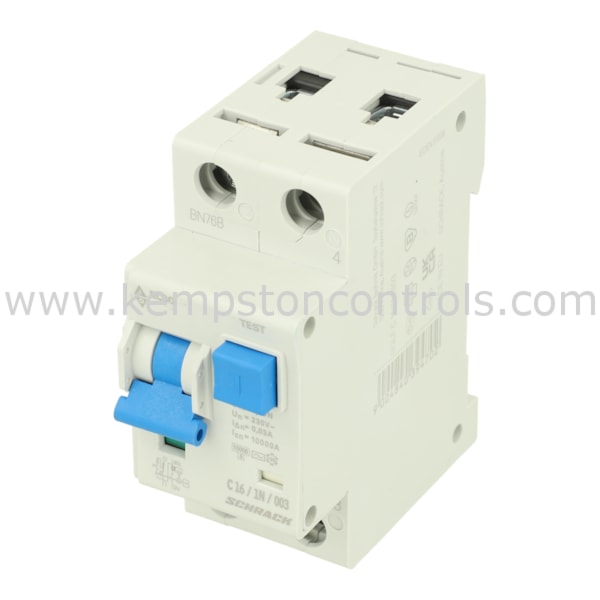 Schrack BO617516 SCHRACK COMBINED MCB/RCD (RCBO) C16/1+N/30MA/TYPE AC ...