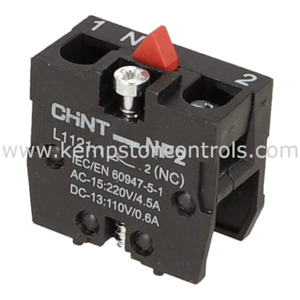 CHINT NP2-L1121 CHINT NC CONTACT BLOCK, FOR PUSHBUTTON ENCLOSURES | Kempston Controls