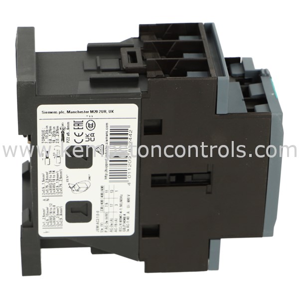 Siemens 3RT2025-1AL20 SIEMENS CONTACTOR, AC-3, 17A, 7.5KW/400V, 1NO+1NC, 230VAC, 50/60HZ, 3 POLE ...