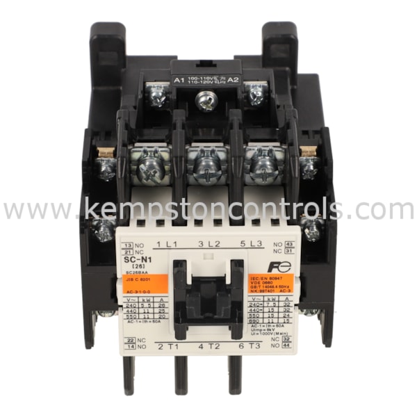 Fuji SCN1/1 FUJI SC-N1 AC100/110V CONTACTOR 2N/O+2 N/C AUX (15KW AC3 ...