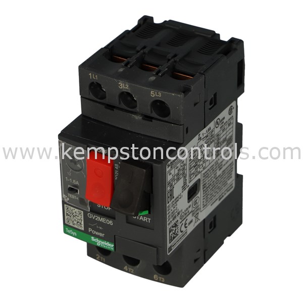 Schneider GV2ME06 SCHNEIDER MOTOR STARTER 1.0-1.6A | Kempston Controls