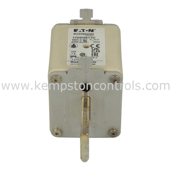 Bussmann 170M5811D BUSSMANN SQUARE BODY HIGH-SPEED FUSE, 550A 690V/700V ...