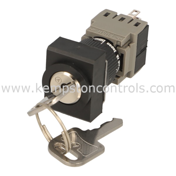 Fuji AH165-J2B11A FUJI SELECTOR SWITCH KEY WITH RECTANGULAR BEZEL 2 POS ...