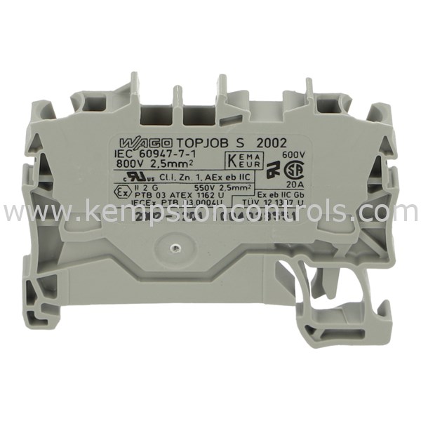 WAGO 2002-1201 2-CONDUCTOR THROUGH TERMINAL BLOCK, SUITABLE FOR EX E II ...