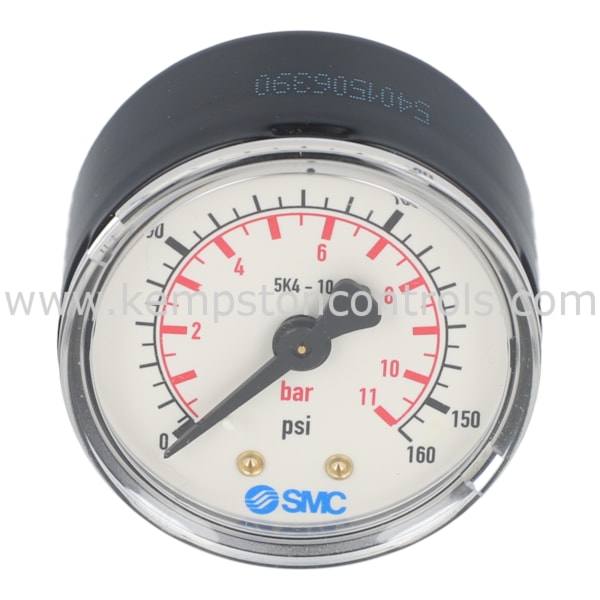 SMC 5K4-10 SMC ANALOGUE PRESSURE GAUGE, 10 BAR, G 1/4, 50MM OUTSIDE ...