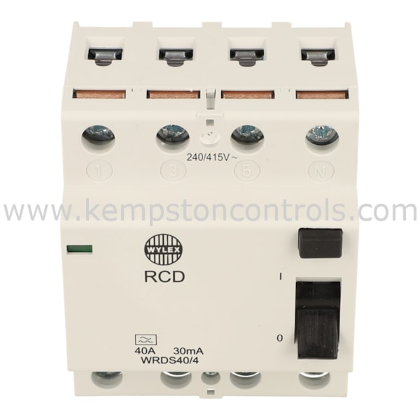 Wylex WRDS40/4 WYLEX RCD DP CLASS A, 4 POLE, 40A, 30MA, 230V, DIN RAIL ...