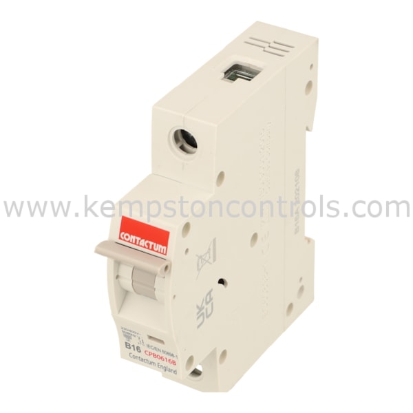 Contactum CPB0616B CONTACTUM MCB, 1P, 6KA, B CURVE, 220/250V, 16A, 50/60HZ, DIN RAIL | Kempston ...
