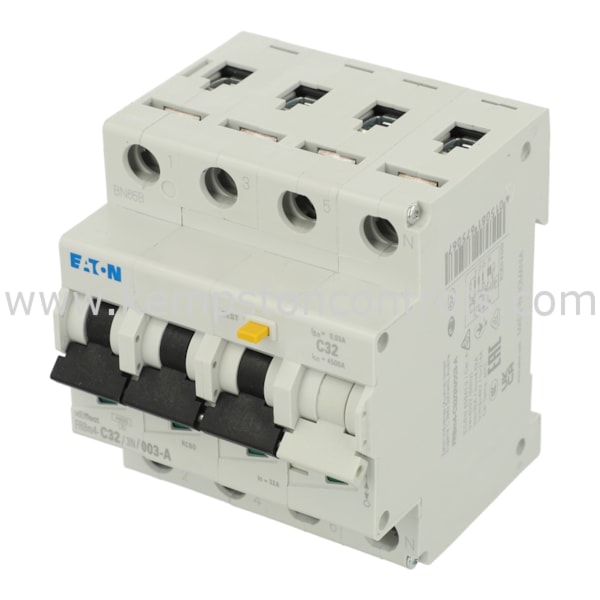 Eaton Moeller FRBM4-C32/3N/003-A MOELLER RCBO, FRBM4 SERIES, 3P+NEUTRAL ...