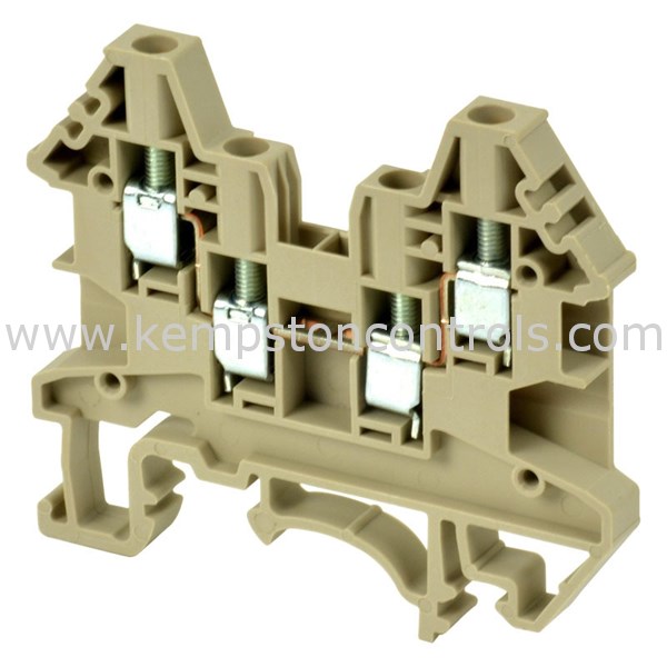 Dinkle DK2.5N-TR DINKLE 2.5MM 4 WAY 35MM DIN RAIL TERMINAL GREY | Kempston Controls