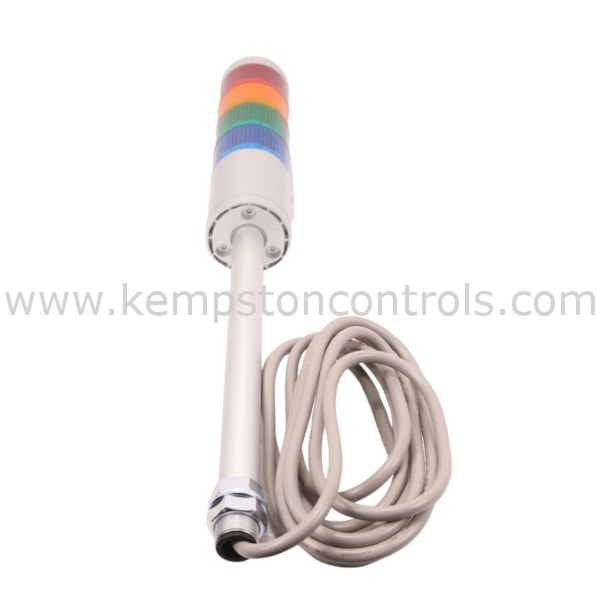 Patlite LR6-402LJNU-RYGB PATLITE LIGHT TOWER 60MM, 4-TIER, 24VDC ,POLE MOUNT | Kempston Controls