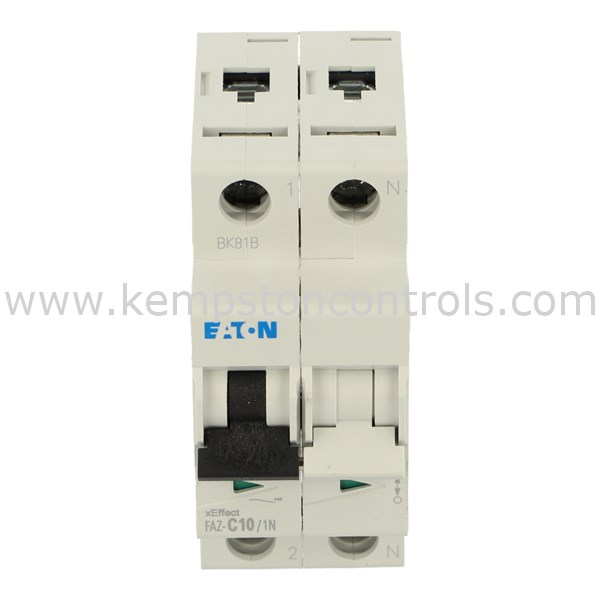 Eaton Moeller FAZ-C10/1N MOELLER MCB, 10A, C-TYPE, SP+N, 15KA | Kempston Controls