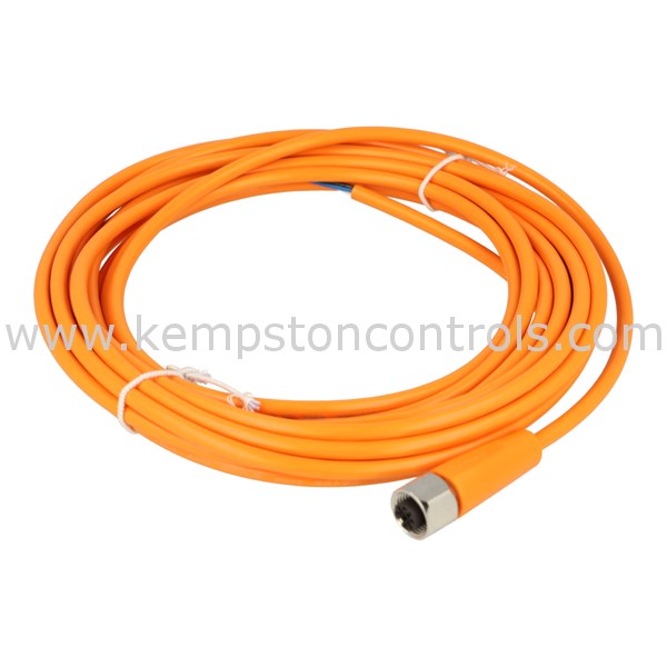 IFM EVT001 IFM CONNECTOR CABLE, M12, FEMALE, STRAIGHT, 4 PIN, 5M ORANGE PVC CABLE, STAINLESS ...