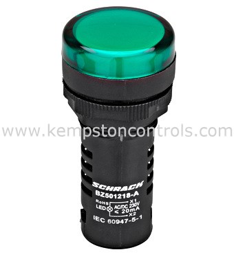 Schrack BZ501218-B SCHRACK LED-INDICATOR MONOBLOC 230VAC/DC GREEN ...