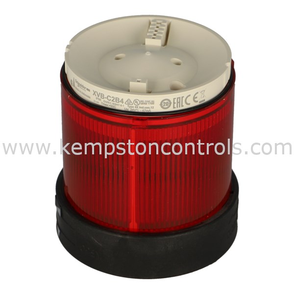 Schneider XVBC2B4 SCHNEIDER SIGNALLING COLUMN RED 24V | Kempston Controls