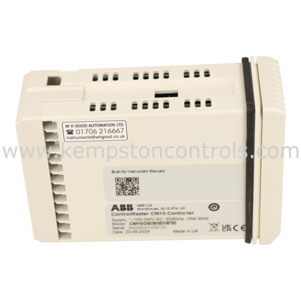 ABB CM10/2S0S0E0/STD ABB CONTROLMASTER CM10, UNIVERSAL PROCESS CONTROLLER, 1/8 DIN, 2AI, 2AO ...
