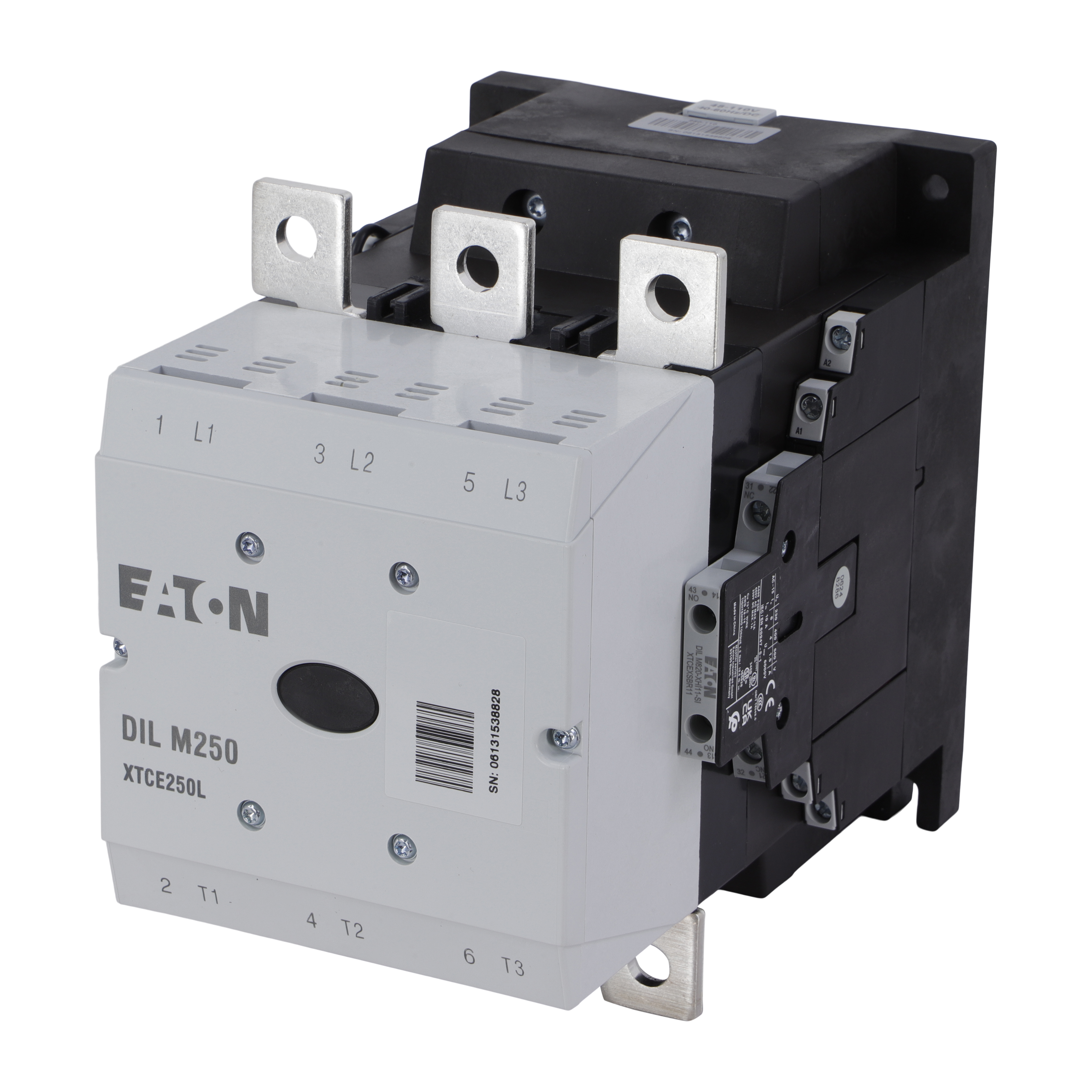 Eaton Moeller DILM250/22(RA110) MOELLER CONTACTOR, 3-P+2N/O 2N/C, 132KW ...