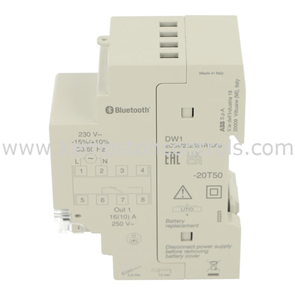 ABB 2CSM222531R1000 ABB DW1 DIGITAL TIME SWITCH, WEEKLY, 1 CHANNEL, 115 ...