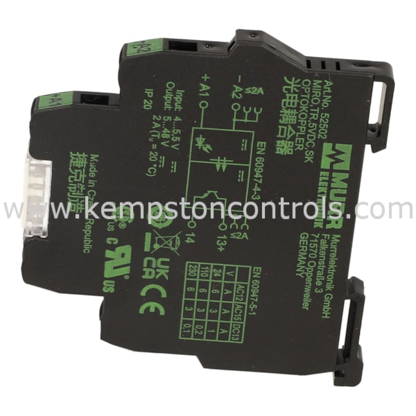 MURR 52502 MURR MIRO TR 5VDC SK OPTO-COUPLER MODULE IN: 5,5 VDC - OUT ...