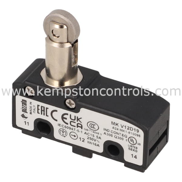 Pizzato MK V12D19 PIZZATO MICROSWITCH WITH TRASVERSAL ROLLER PLUNGER ...
