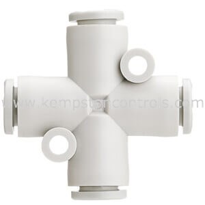 SMC KQ2TW10-00A SMC KQ2TW*-00, ONE-TOUCH FITTING WHITE COLOR - CROSS | Kempston Controls