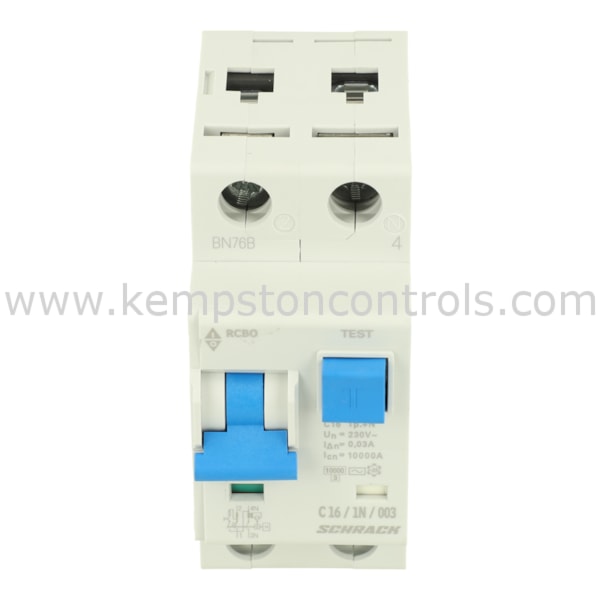Schrack BO617516 SCHRACK COMBINED MCB/RCD (RCBO) C16/1+N/30MA/TYPE AC ...