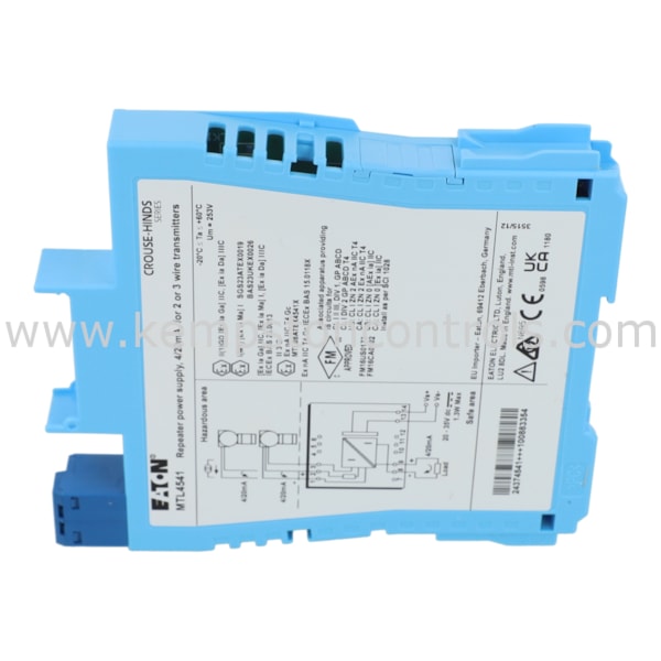 Eaton MTL MTL4541 MTL REPEATER POWER SUPPLY,1 CHANNEL,ZONE 0,4-20MA ...