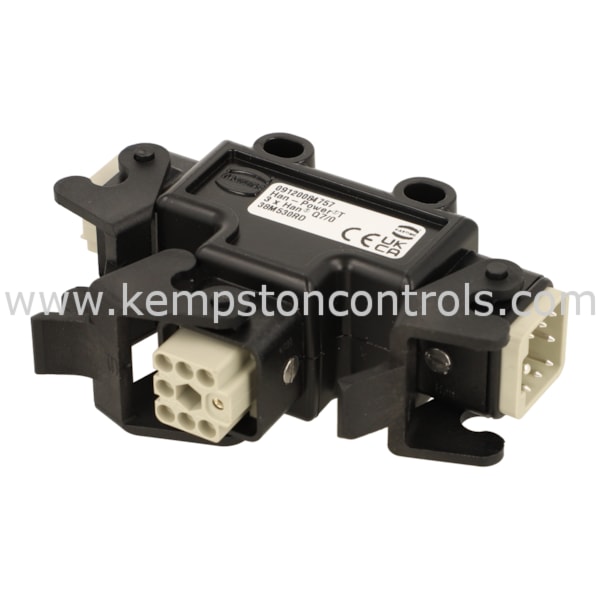 HARTING 09120084757 HARTING HAN POWER T Q7/0 OVERMOULDED, BLACK, 10A ...