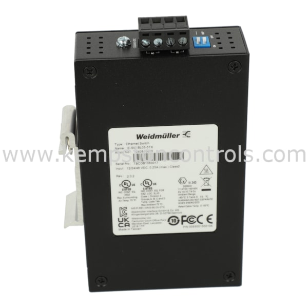 Weidmuller 1240840000 WEIDMULLER IE-SW-BL05-5TX ETHERNET SWITCH 5 X ...