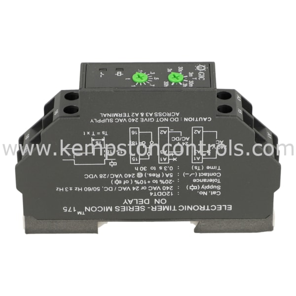GIC 120DT4 GIC ANALOGUE TIMER, ON DELAY, 0.3S, 30H, 1 CHANGE OVER RELAY ...